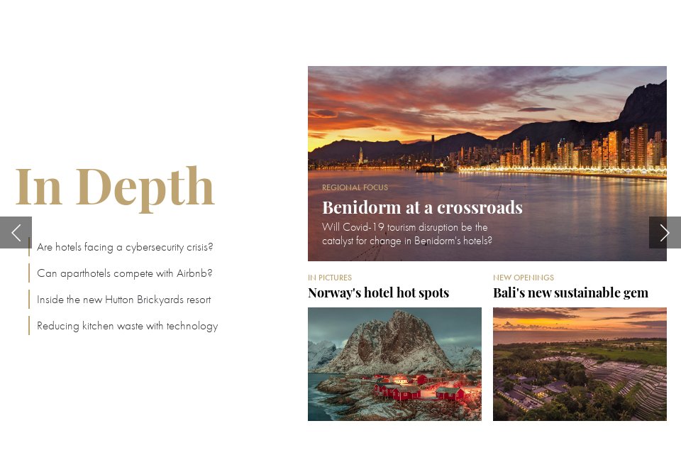 In Depth - The New Hotelier | Issue 4 | December 2020