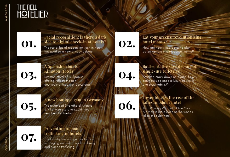 Contents - The New Hotelier | Issue 1 | March 2020