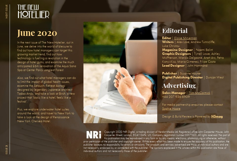 Next Issue - The New Hotelier | Issue 1 | March 2020