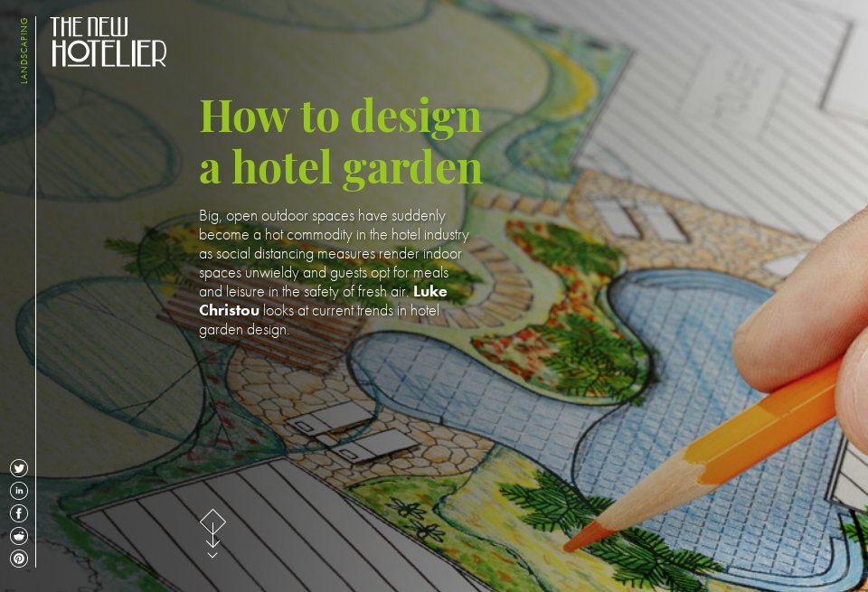 How to design a hotel garden - The New Hotelier | Issue 3 | September 2020