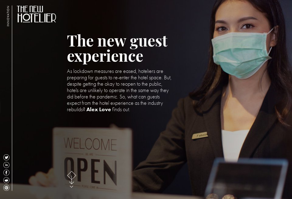 The new guest experience - The New Hotelier | Issue 3 | September 2020